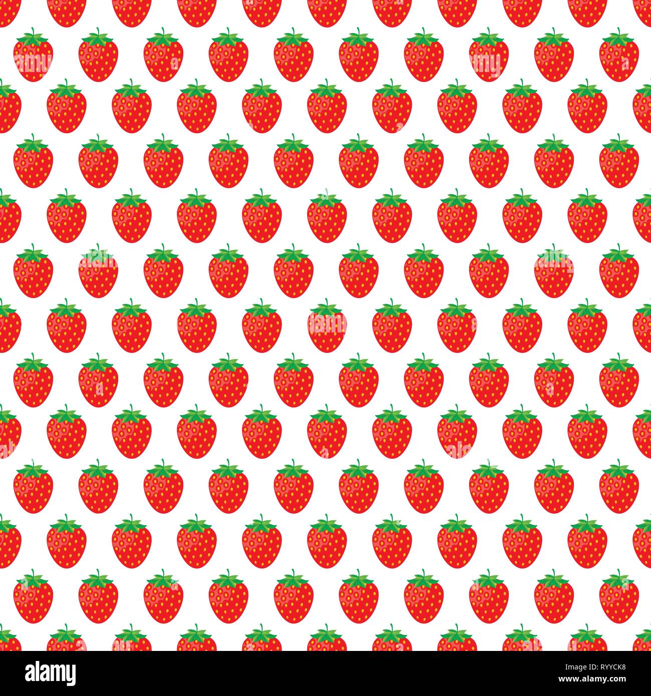 Strawberry vector pattern background. Vector illustration Stock Vector ...