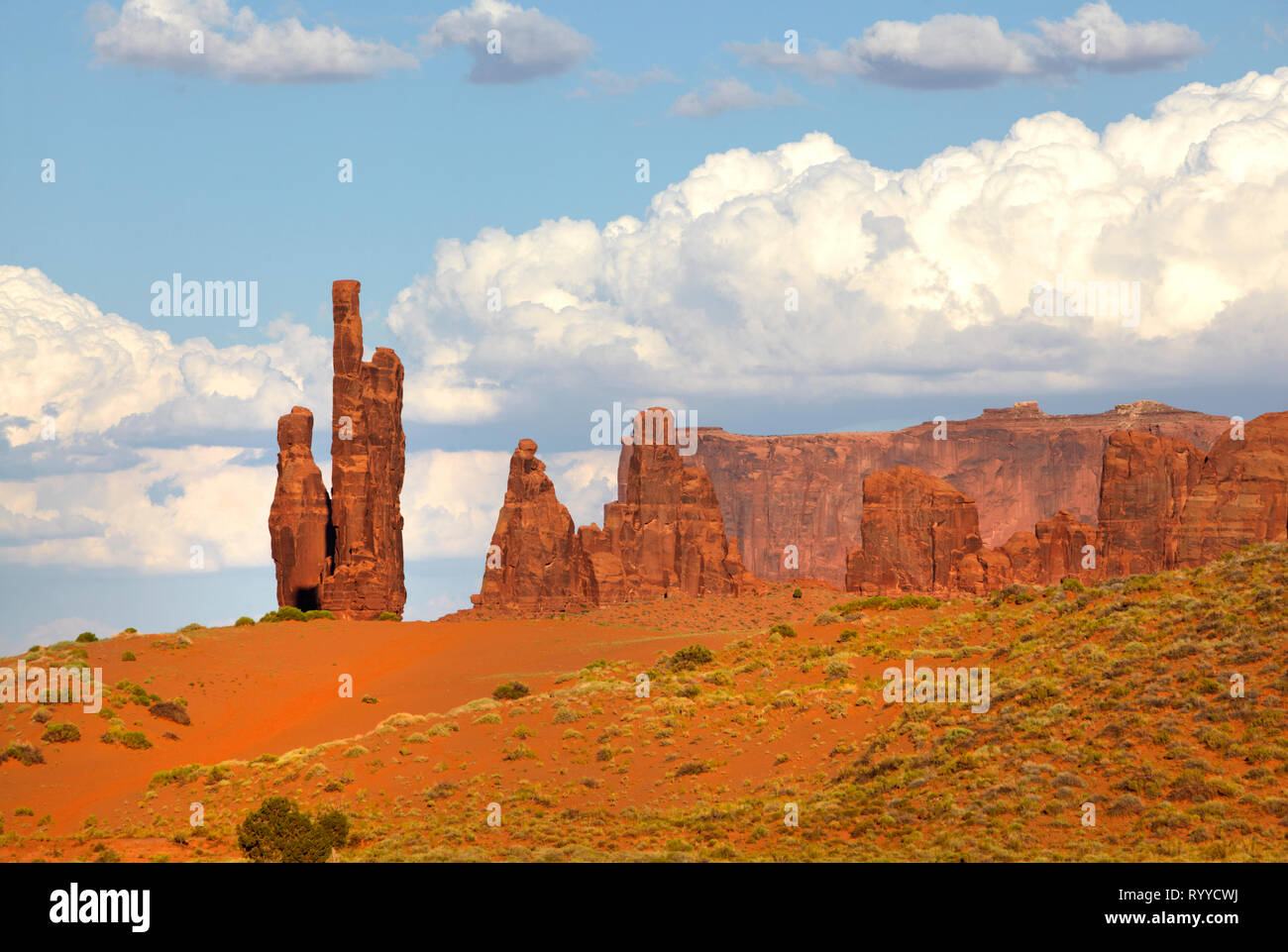 The Totem Pole Rock Formation, Monument Valley, Arizona, USA Stock ...
