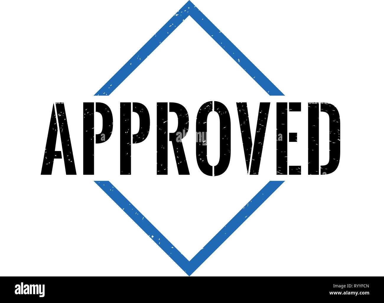 Vector black grunge approved hi-res stock photography and images - Alamy