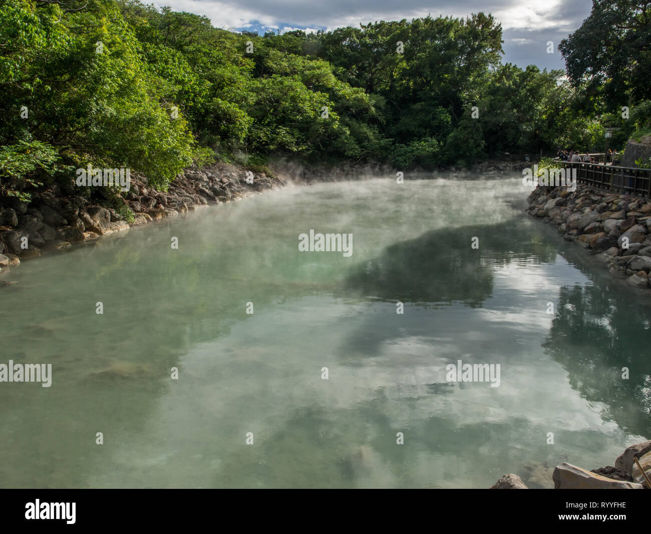 Xinbeitou, Taiwan - October 06, 2016: The natural hot springs of ...