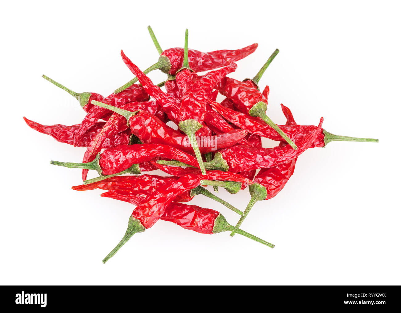 Dry peppers isolated on white background Stock Photo - Alamy