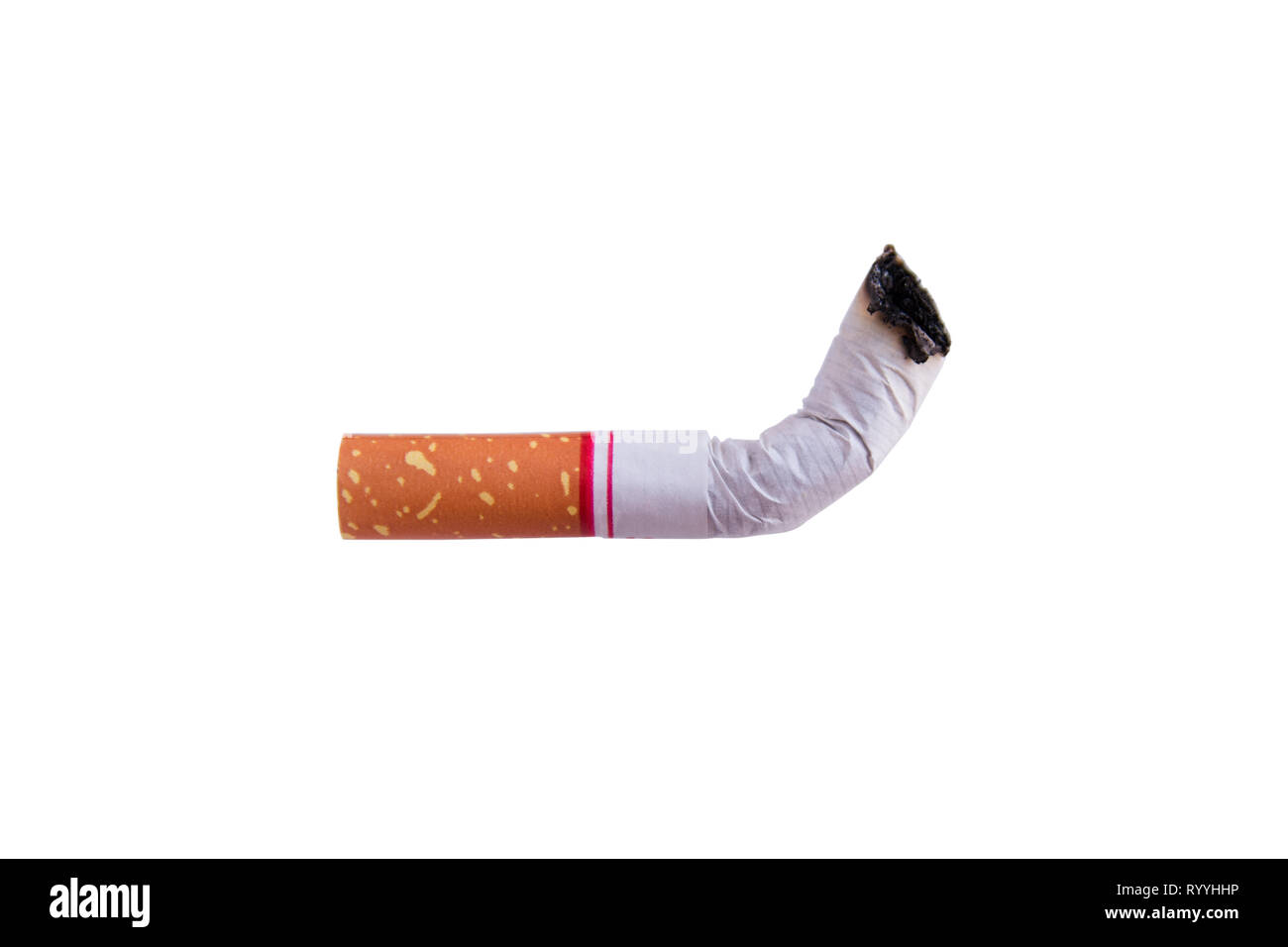 cigarette butt isolated on a white background with clipping path Stock ...