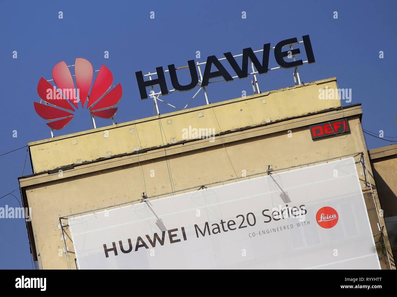 Bucharest, Romania - October 10, 2018: A logo of Huawei, Chinese ...