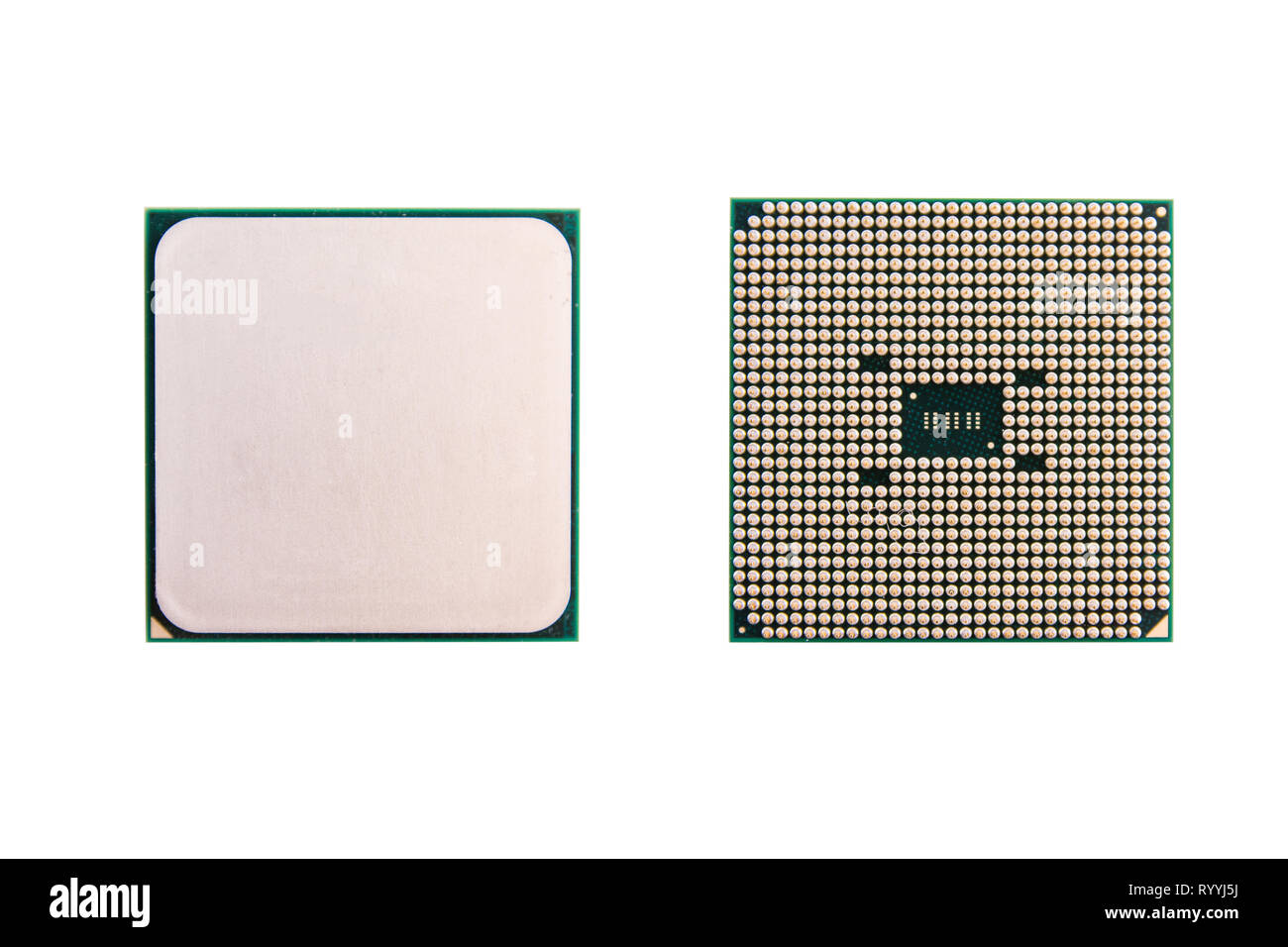 CPU (central processing unit). computer chip processors isolated on ...