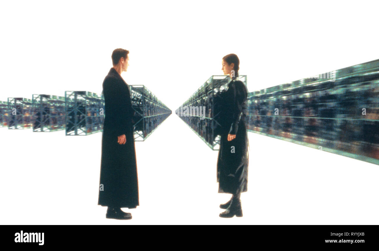Keanu Reeves Carrie Anne Moss Matrix High Resolution Stock Photography ...