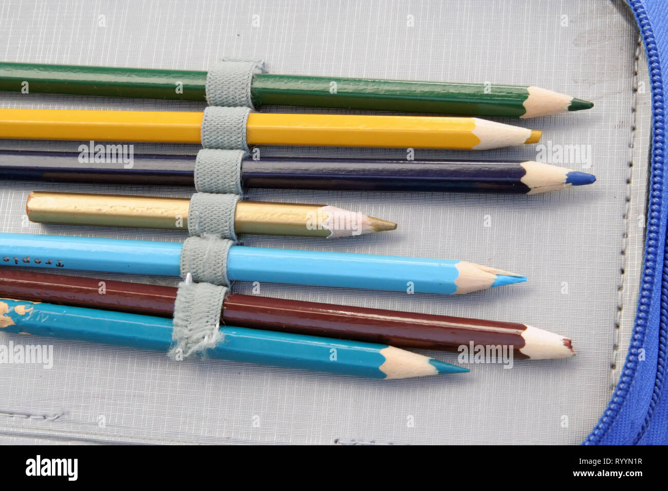 Colorful crayons in a pencil box. Crayons in various colors Stock Photo ...