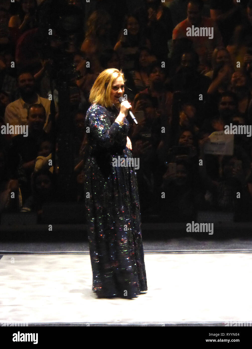 LOS ANGELES, CA - AUGUST 5: Singer Adele performs in concert on August ...