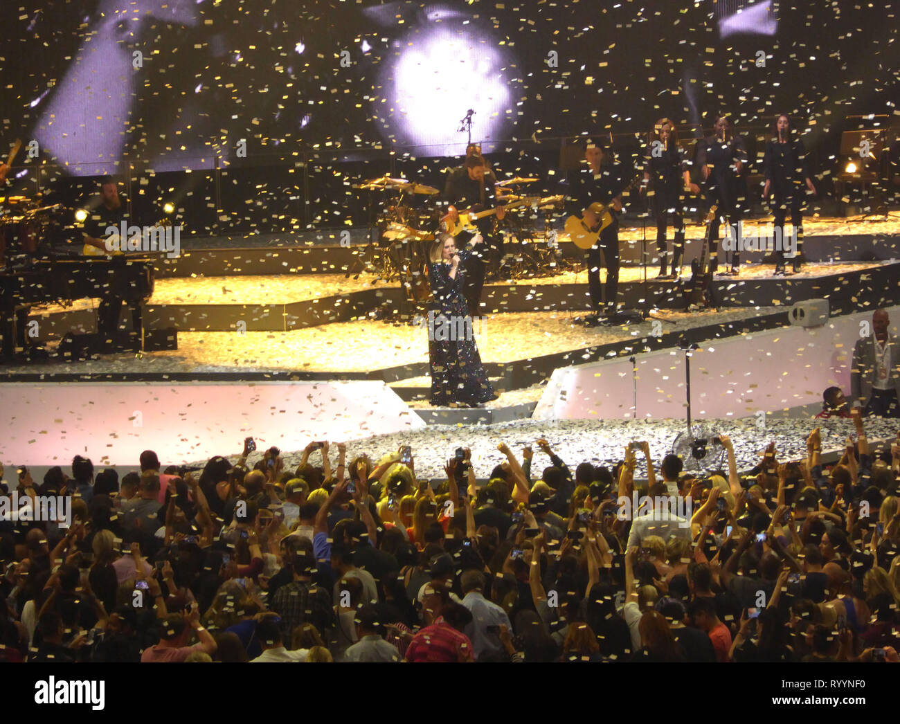 LOS ANGELES, CA - AUGUST 5: Singer Adele performs in concert on August ...