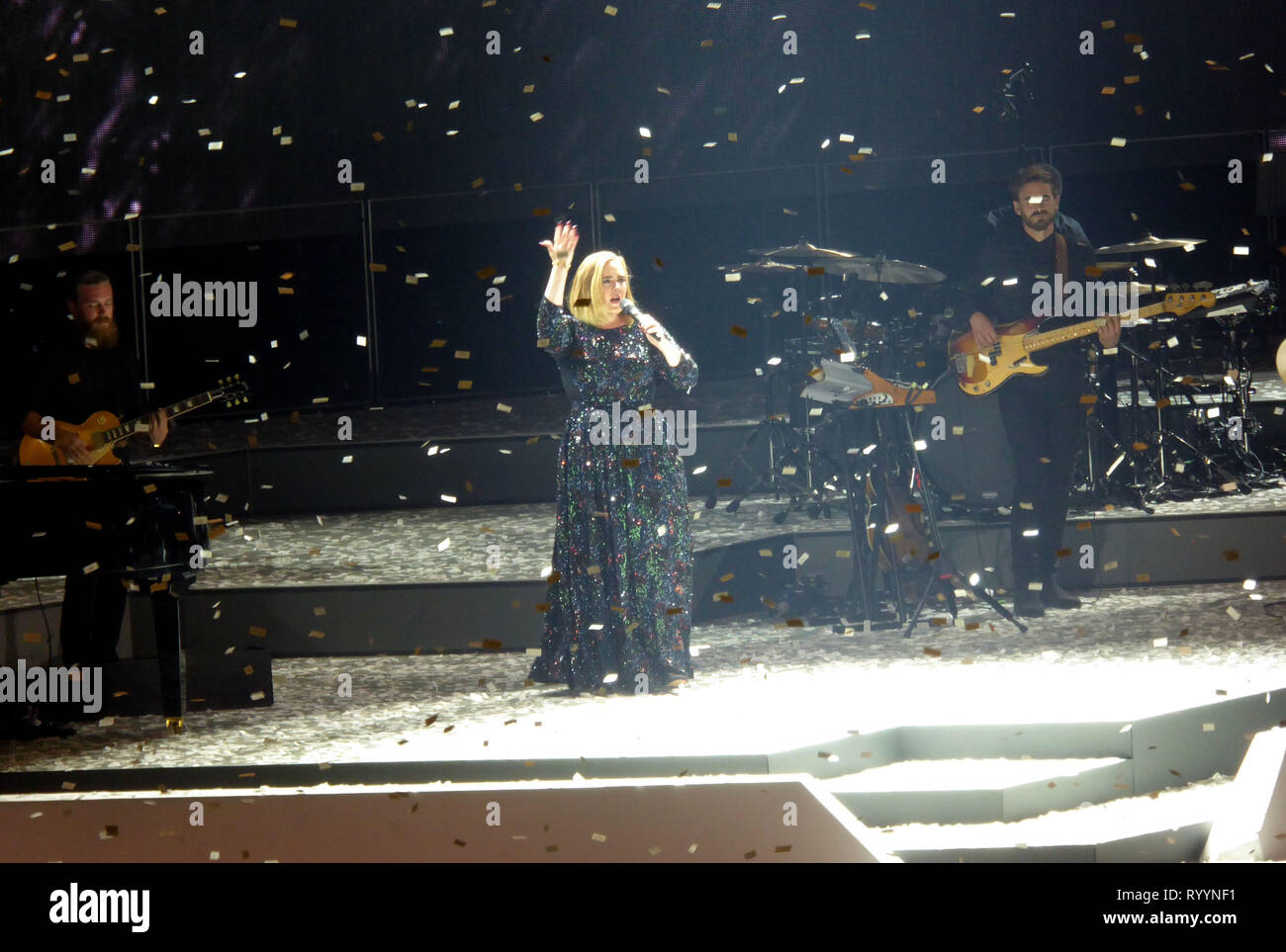 LOS ANGELES, CA - AUGUST 5: Singer Adele performs in concert on August ...