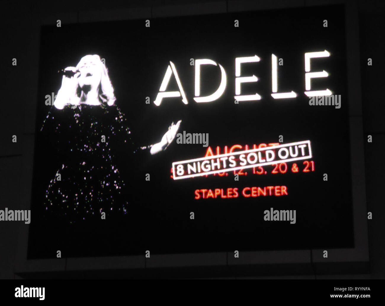 LOS ANGELES, CA - AUGUST 5: Singer Adele performs in concert on August ...