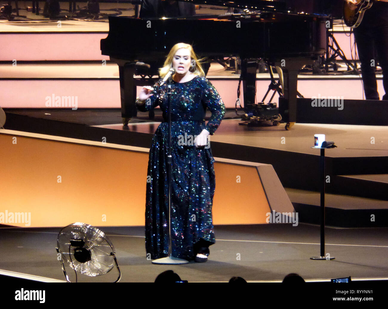 LOS ANGELES, CA - AUGUST 6: Singer Adele performs in concert on August ...