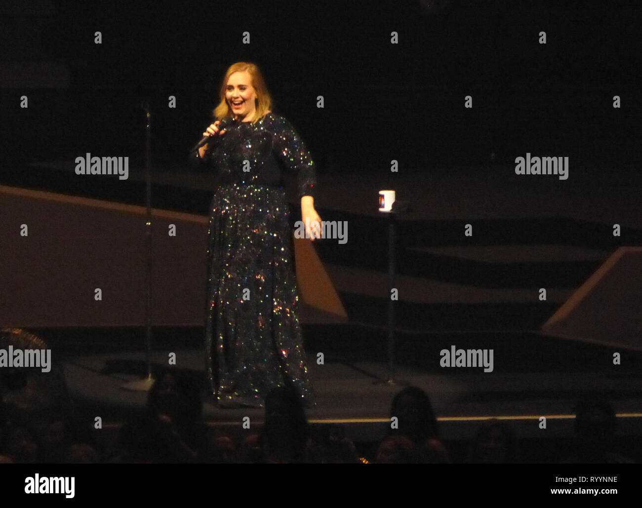 LOS ANGELES, CA - AUGUST 6: Singer Adele performs in concert on August ...