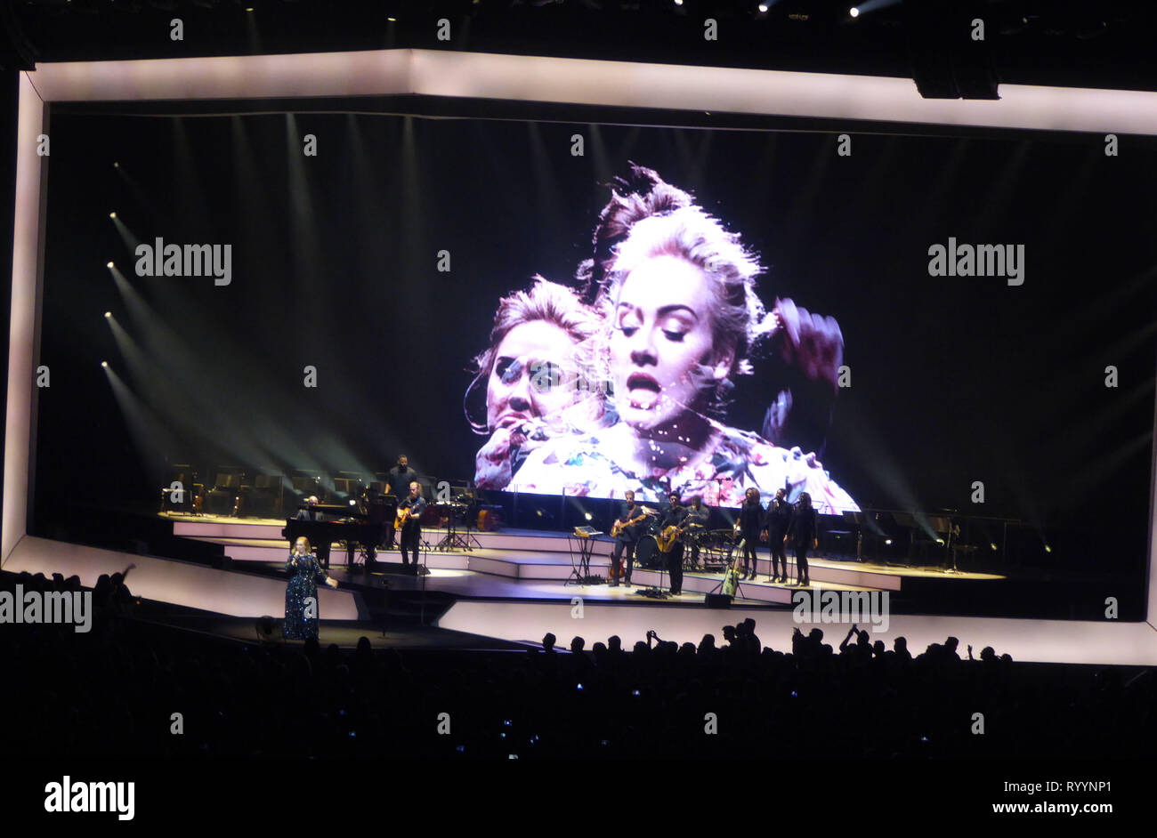 LOS ANGELES, CA - AUGUST 6: Singer Adele performs in concert on August ...