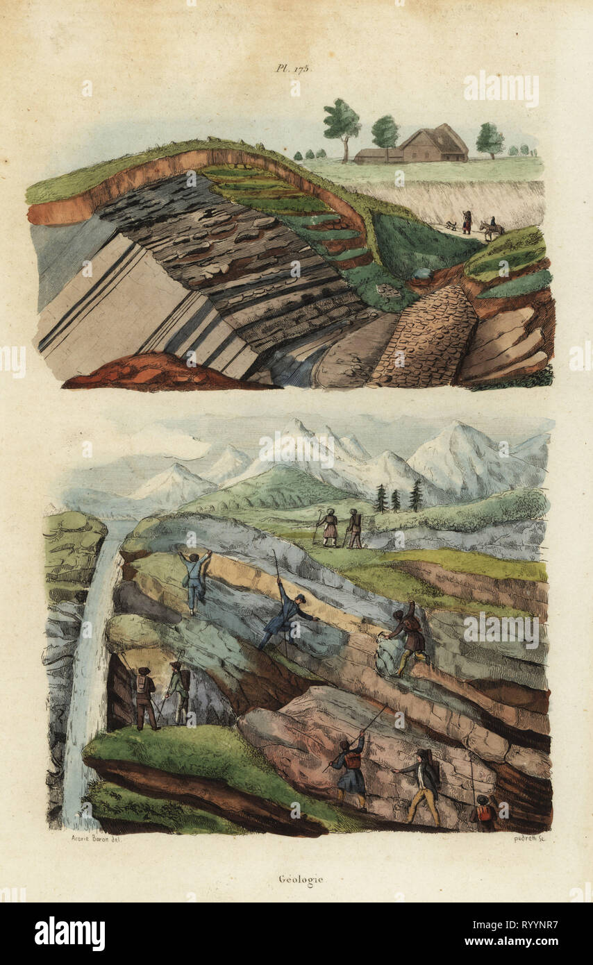 Iron mines in the Hartz mountains near Clausthal, Germany, and hikers ...