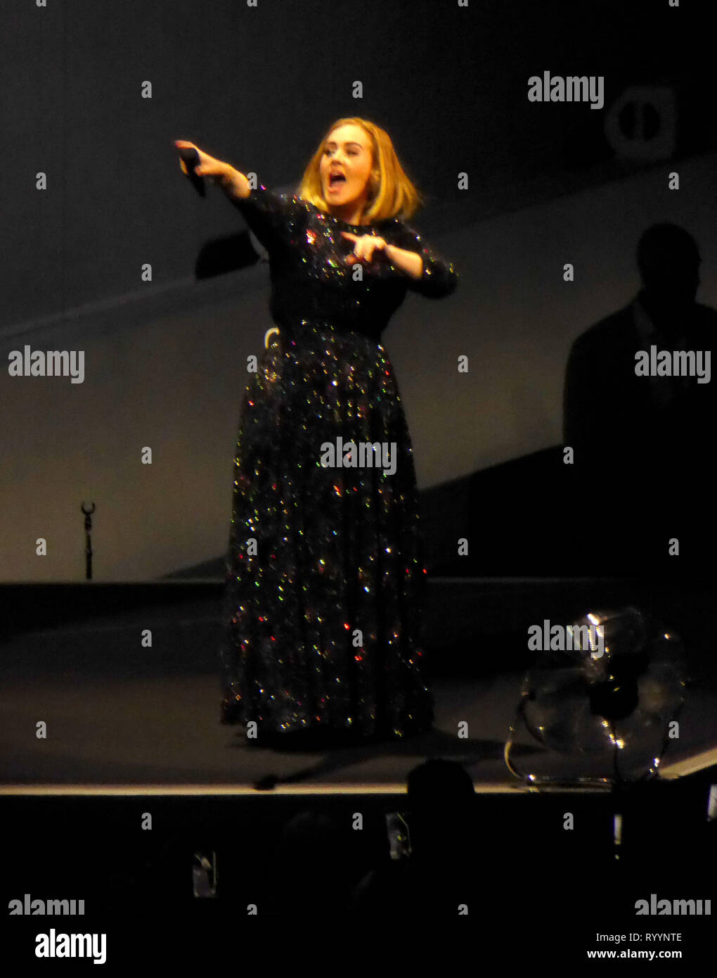 LOS ANGELES, CA - AUGUST 9: Singer Adele performs in concert on August ...