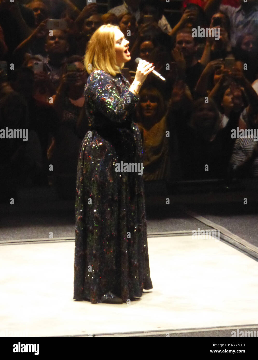 LOS ANGELES, CA - AUGUST 9: Singer Adele performs in concert on August ...