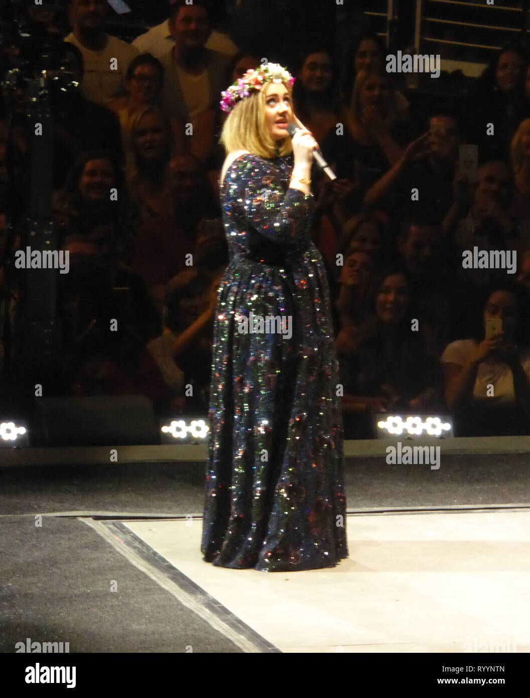 LOS ANGELES, CA - AUGUST 9: Singer Adele performs in concert on August ...