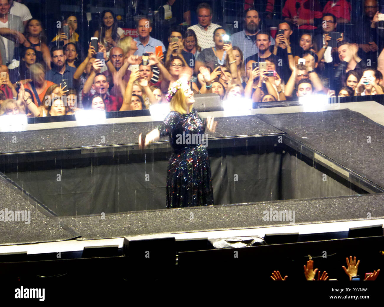 LOS ANGELES, CA - AUGUST 9: Singer Adele performs in concert on August ...