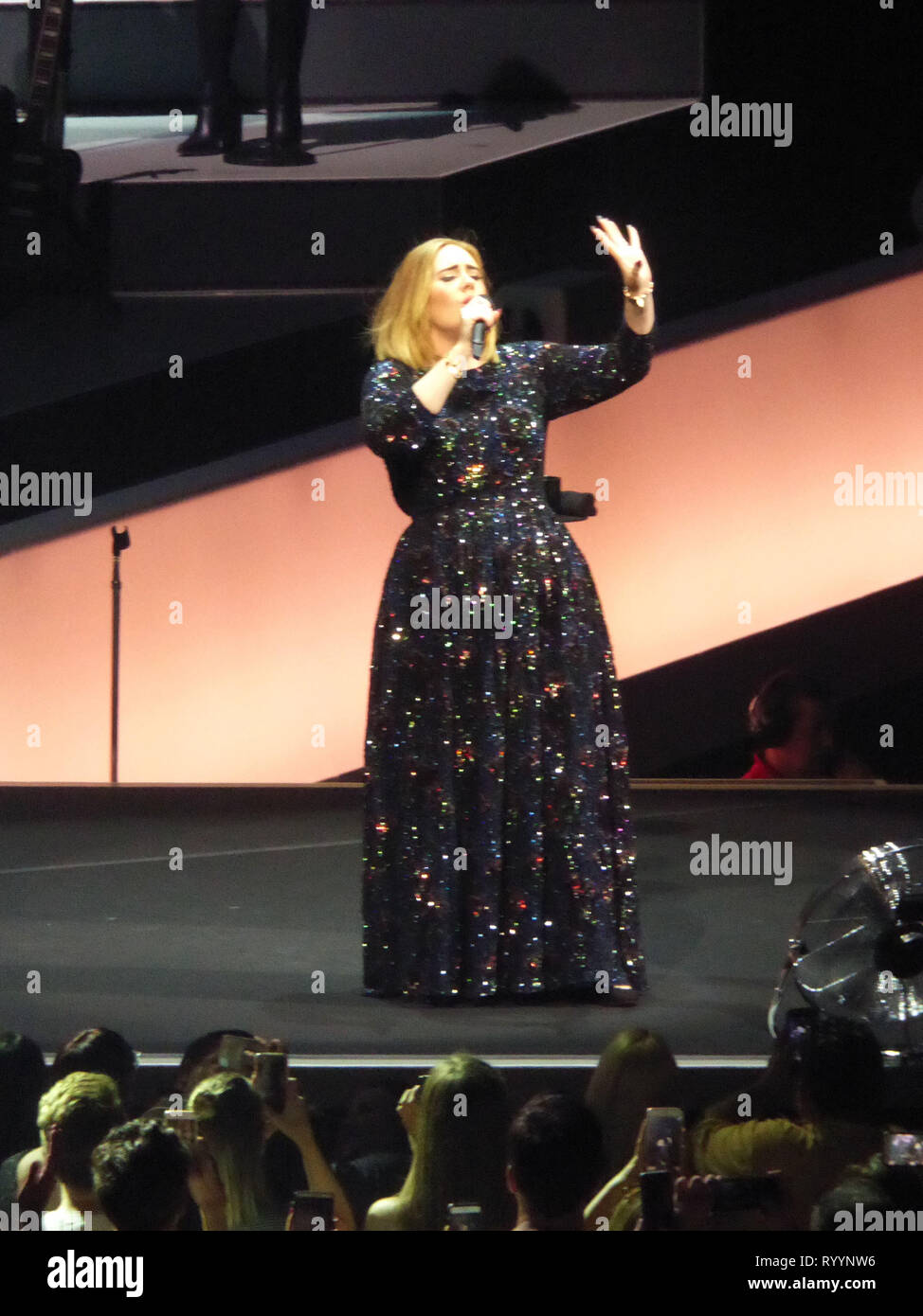 LOS ANGELES, CA - AUGUST 9: Singer Adele performs in concert on August ...