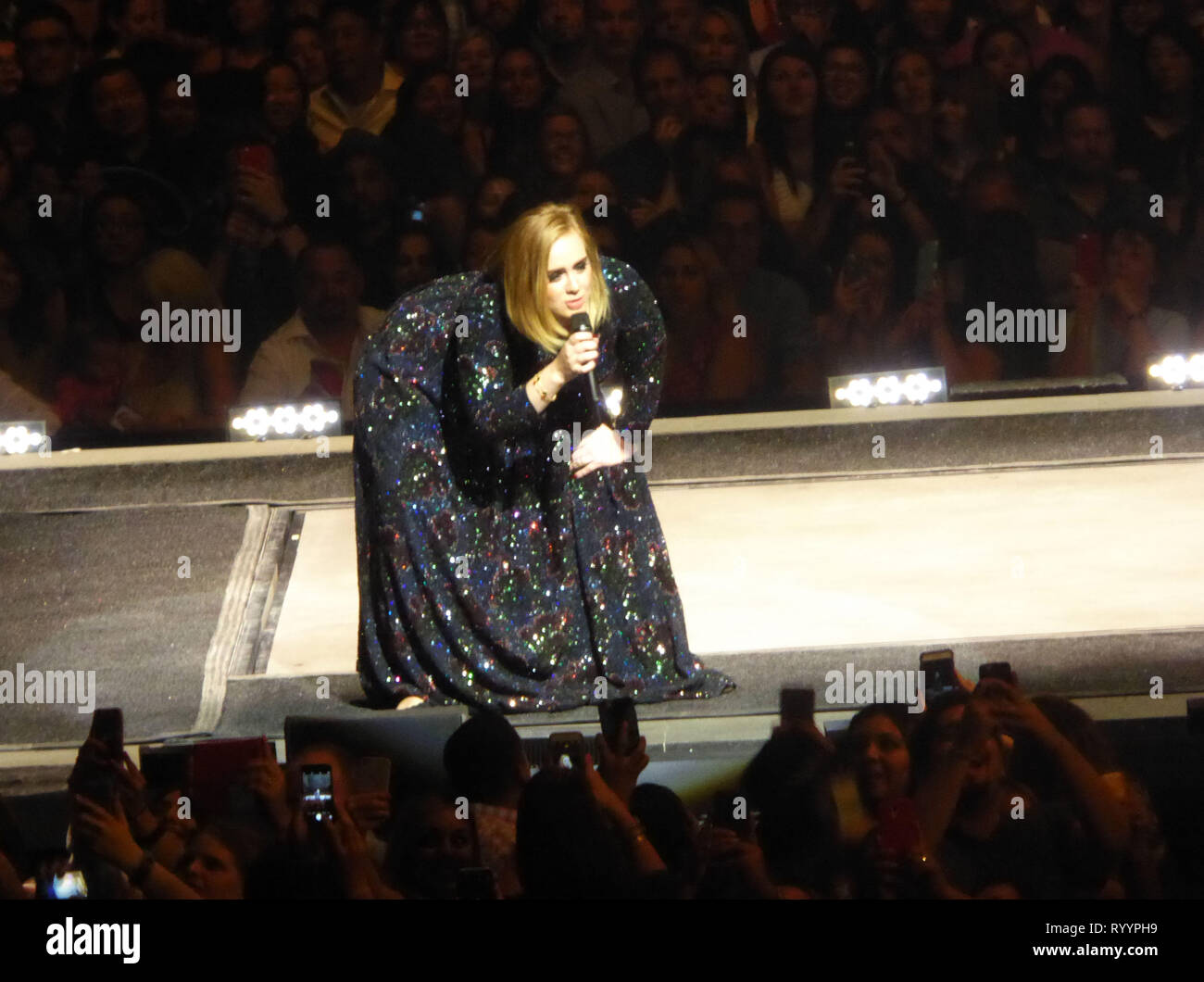 LOS ANGELES, CA - AUGUST 13: Singer Adele performs in concert on August ...