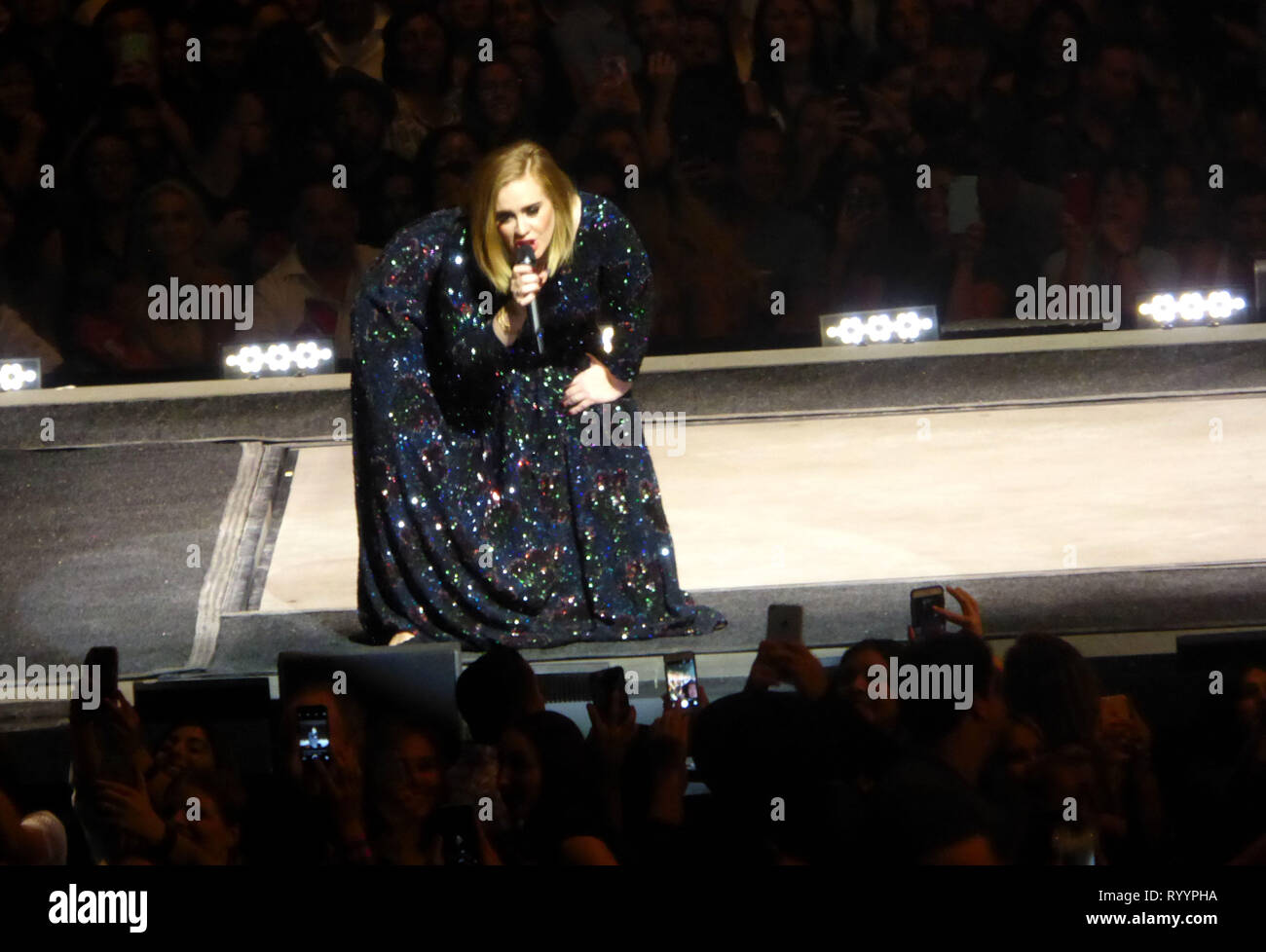 LOS ANGELES, CA - AUGUST 13: Singer Adele performs in concert on August ...
