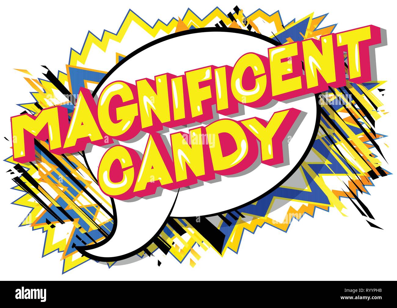 Magnificent Candy - Vector illustrated comic book style phrase on ...