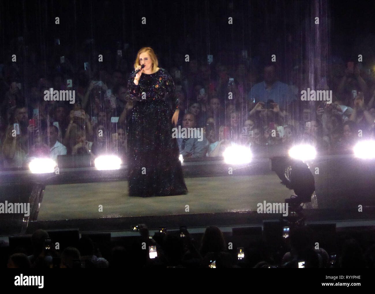 LOS ANGELES, CA - AUGUST 13: Singer Adele performs in concert on August ...