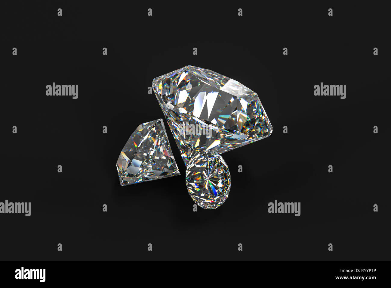 luxury diamond gem, 3d rendering Stock Photo - Alamy