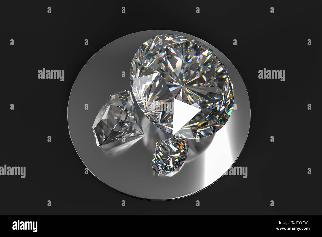 luxury diamond gem, 3d rendering Stock Photo - Alamy