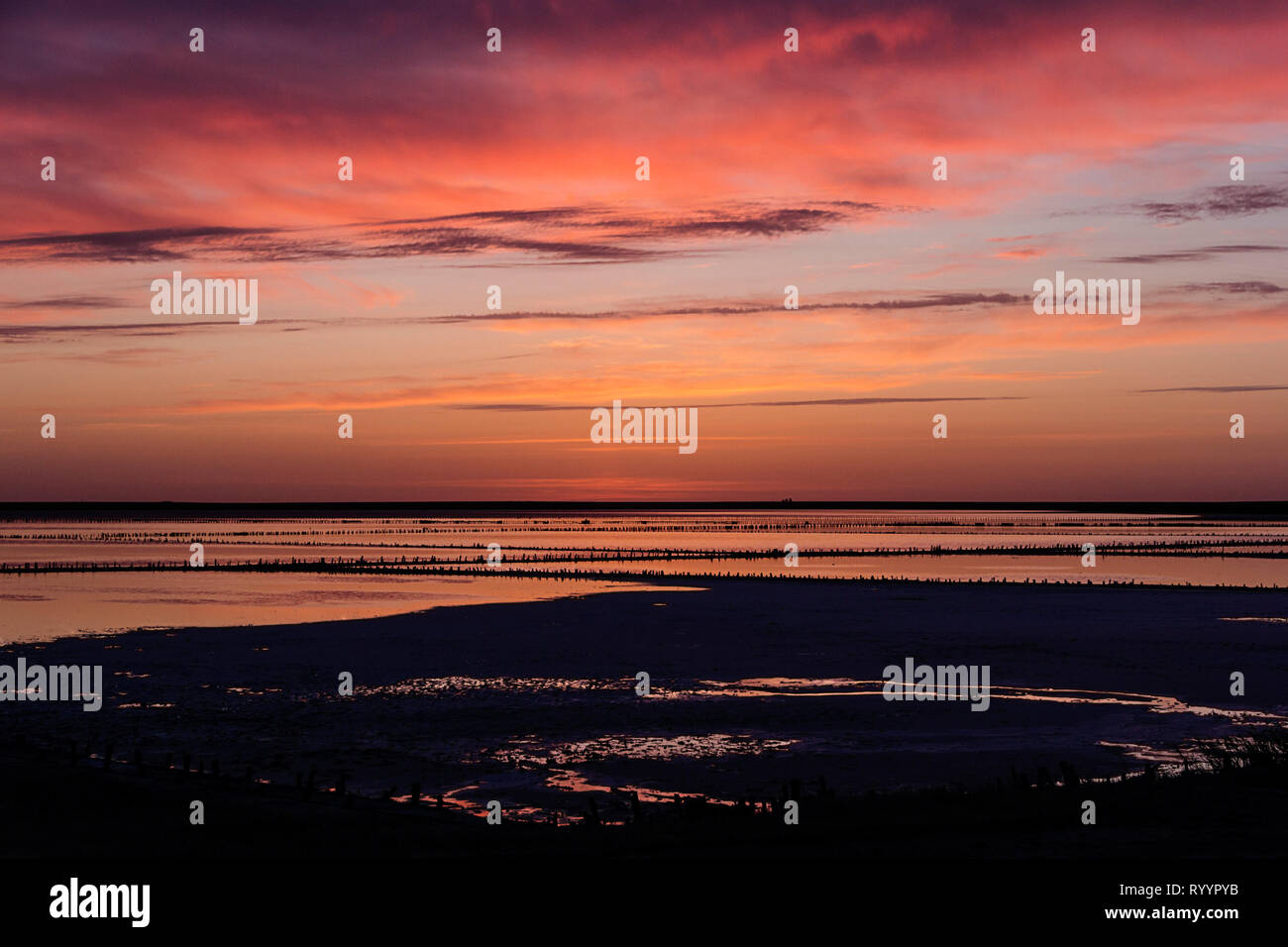 Sunset sky clouds. Delicate shades of the sunset sky Stock Photo - Alamy