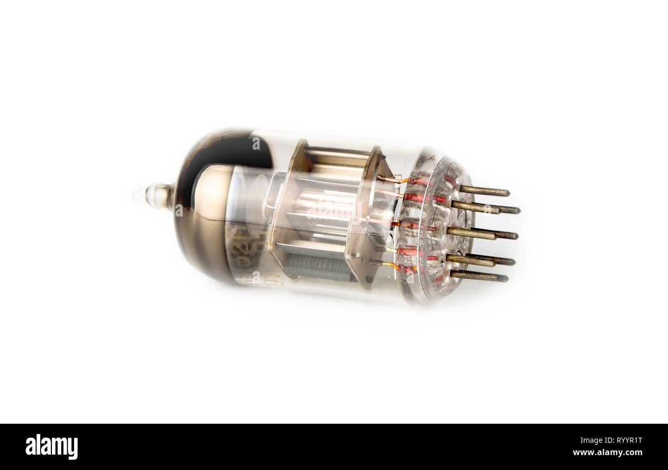 Lamp from the old television set isolated on white Stock Photo - Alamy