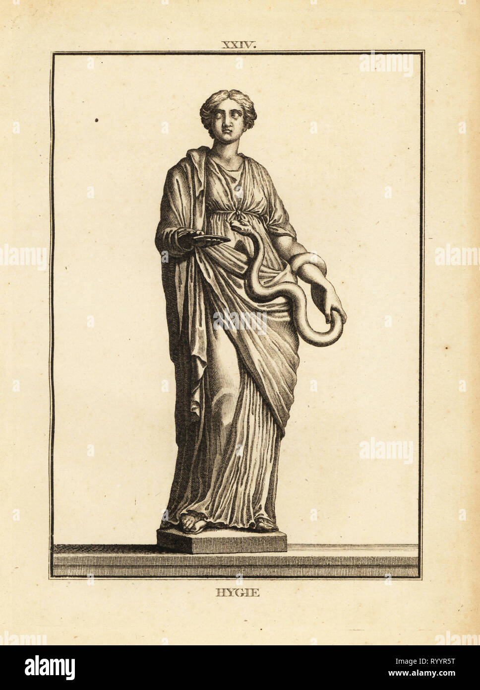 Hygieia, Greek and Roman goddess of health and cleanliness, daughter of ...