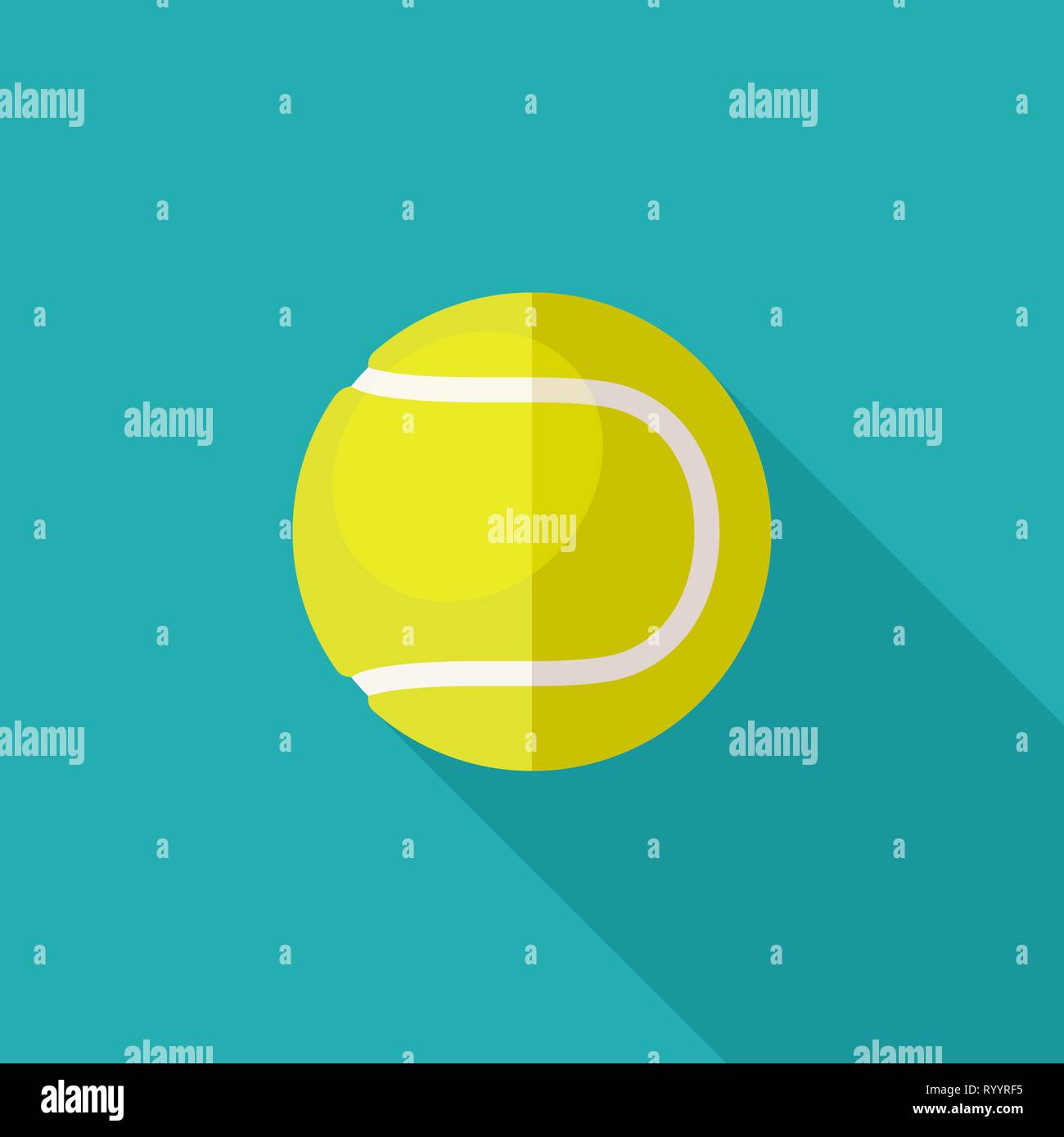 Tennis ball flat icon Stock Vector Image & Art - Alamy