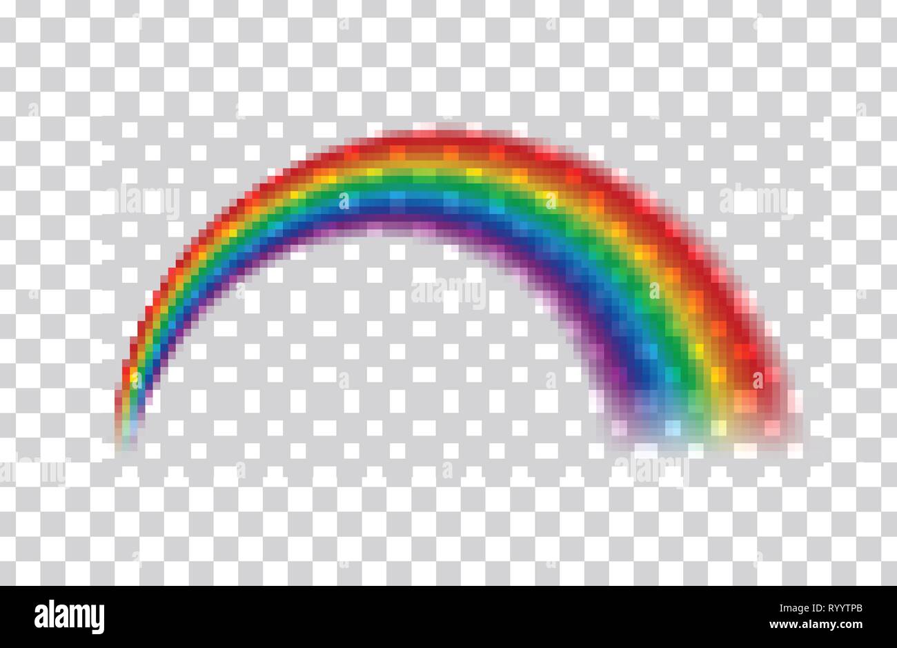 Transparent rainbow. Vector illustration. Realistic rainbow on ...