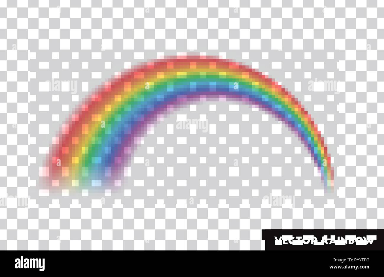 Transparent rainbow. Vector illustration. Realistic rainbow on ...