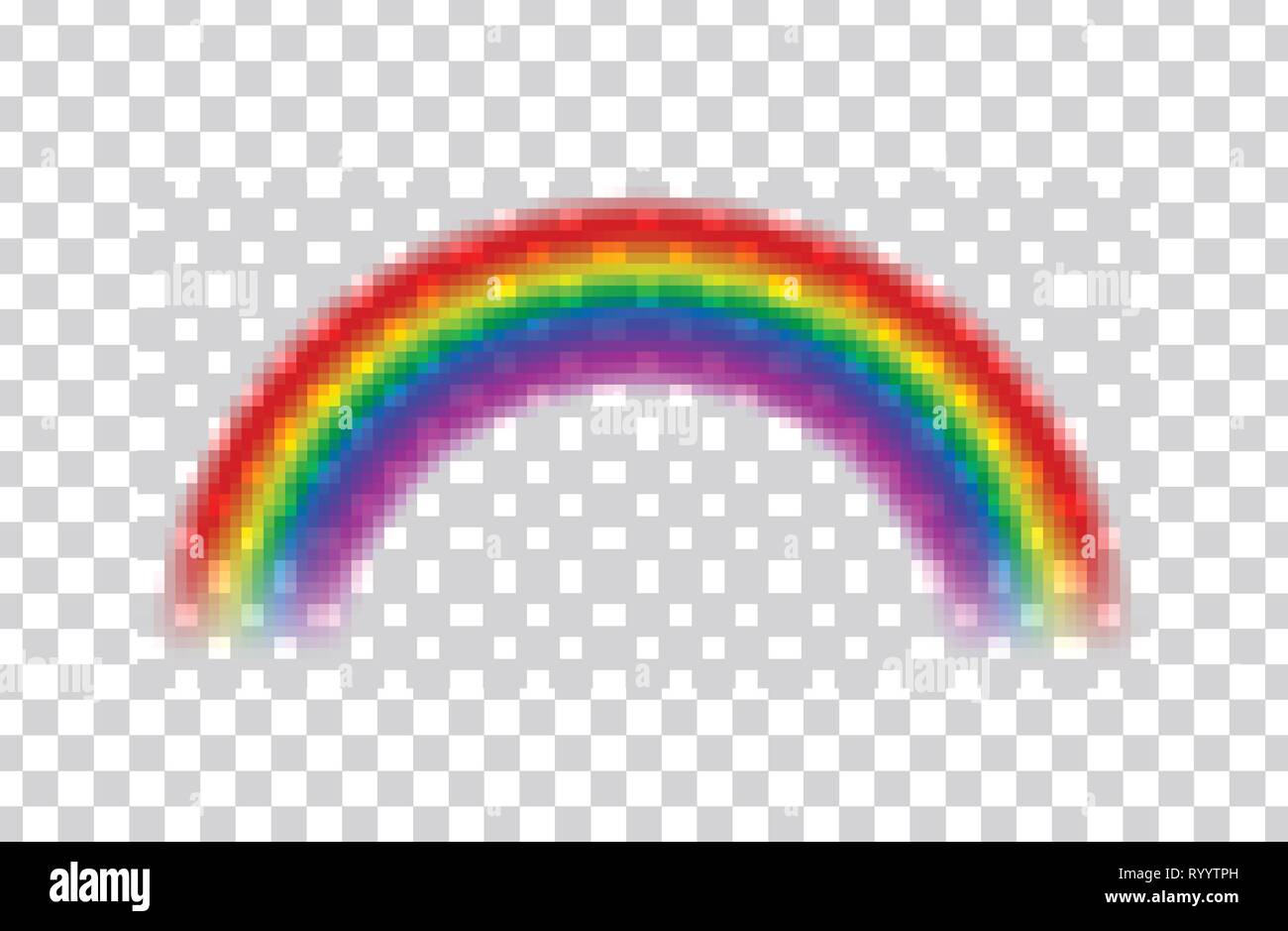 Transparent rainbow. Vector illustration. Realistic rainbow on ...