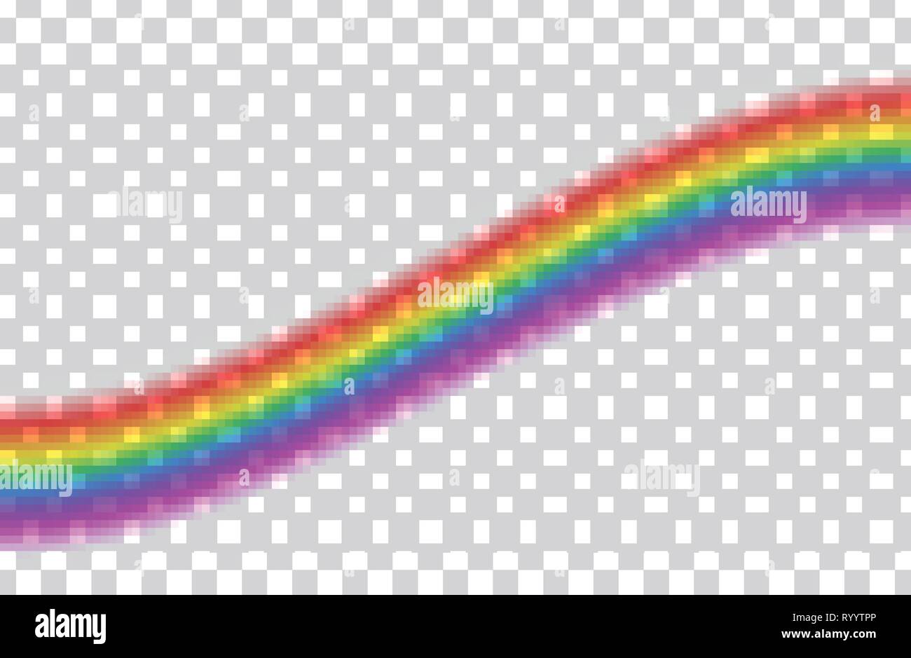Transparent rainbow. Vector illustration. Realistic rainbow on transparent background Stock ...