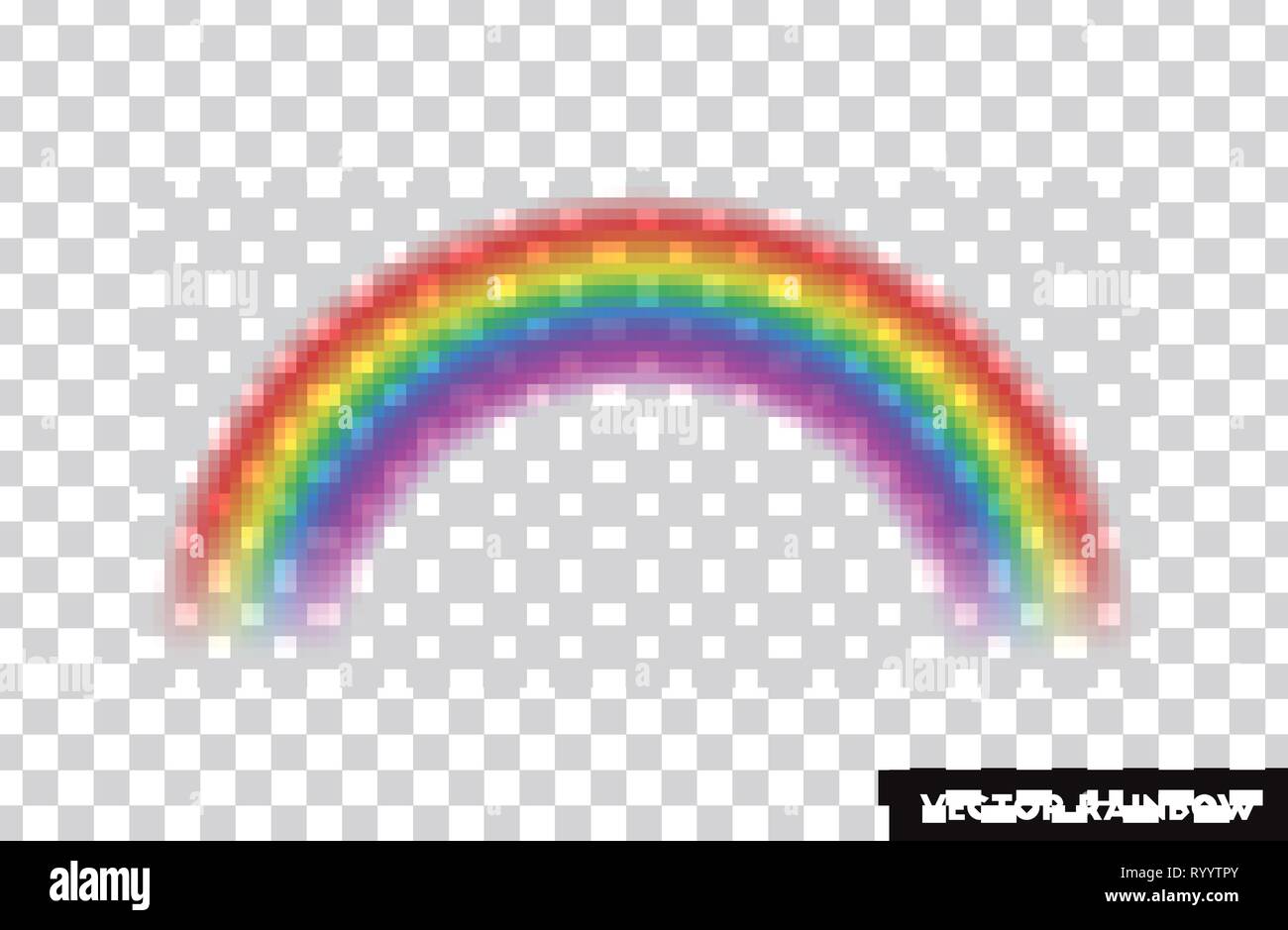 Transparent rainbow. Vector illustration. Realistic rainbow on ...