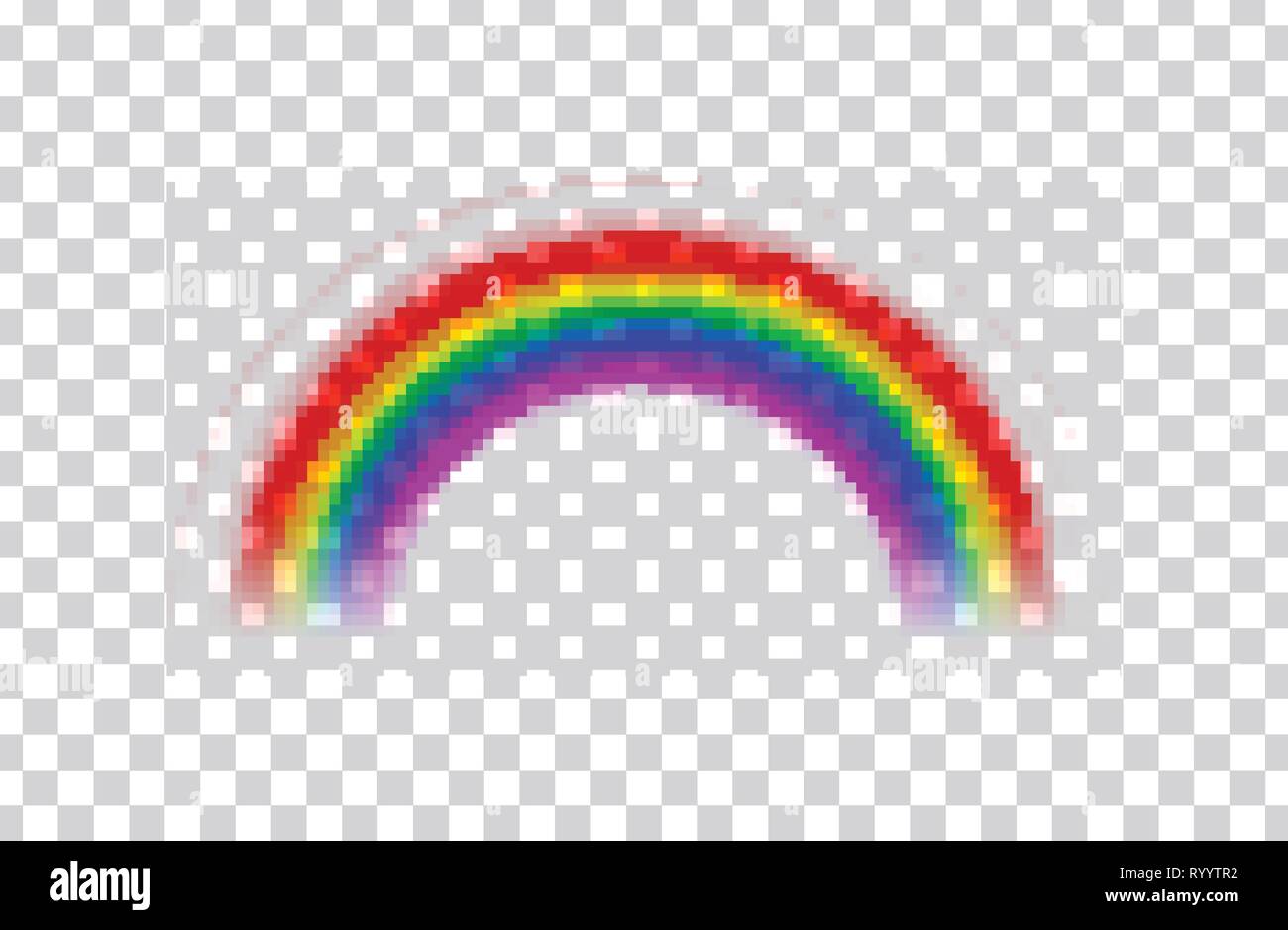 Transparent rainbow. Vector illustration. Realistic rainbow on transparent background Stock ...