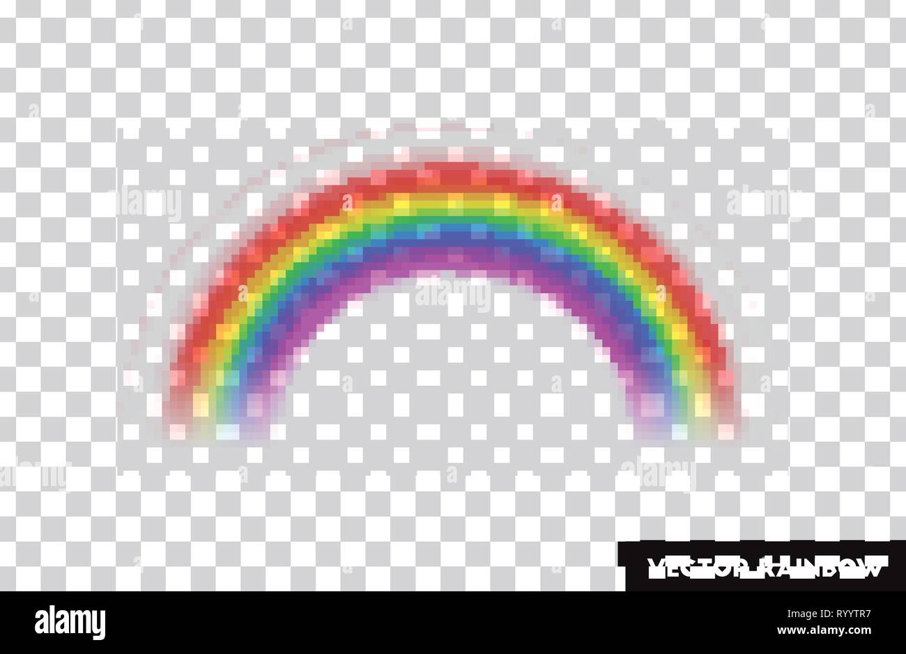 Transparent rainbow. Vector illustration. Realistic rainbow on ...