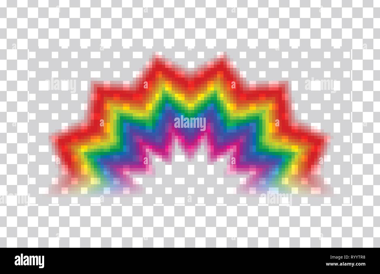 Transparent rainbow. Vector illustration. Realistic rainbow on ...