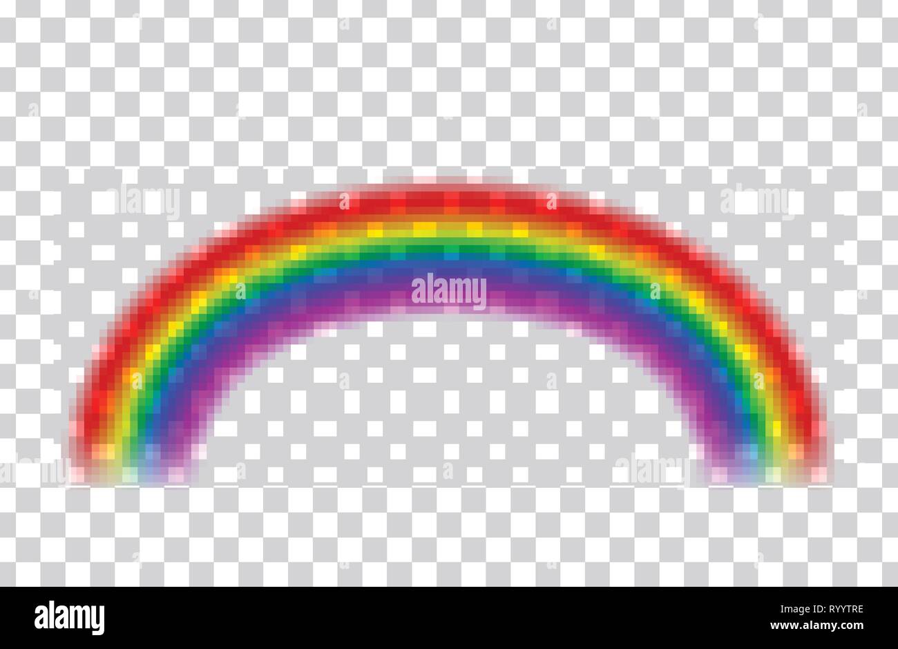 Transparent rainbow. Vector illustration. Realistic rainbow on transparent background Stock ...