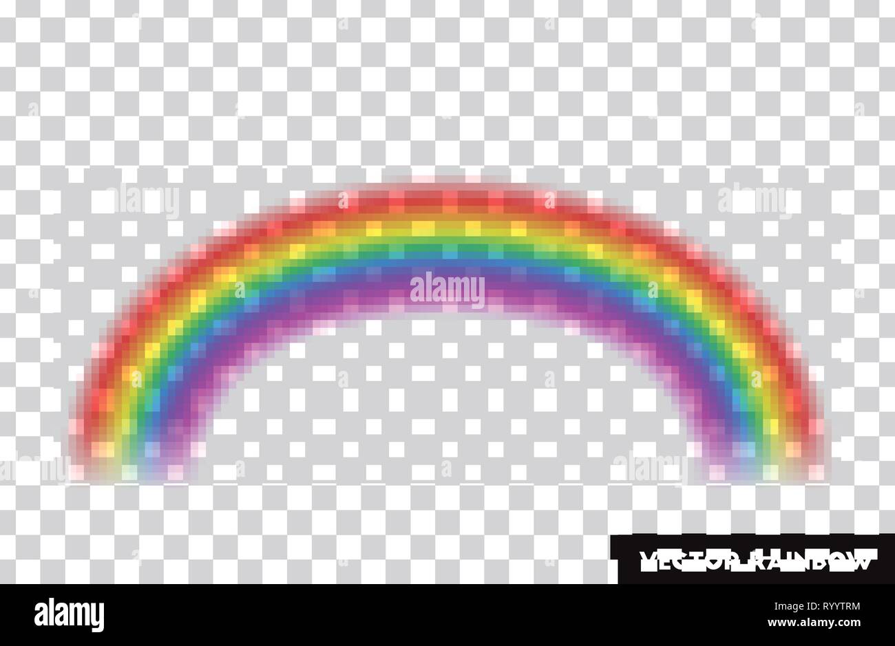 Transparent rainbow. Vector illustration. Realistic rainbow on ...