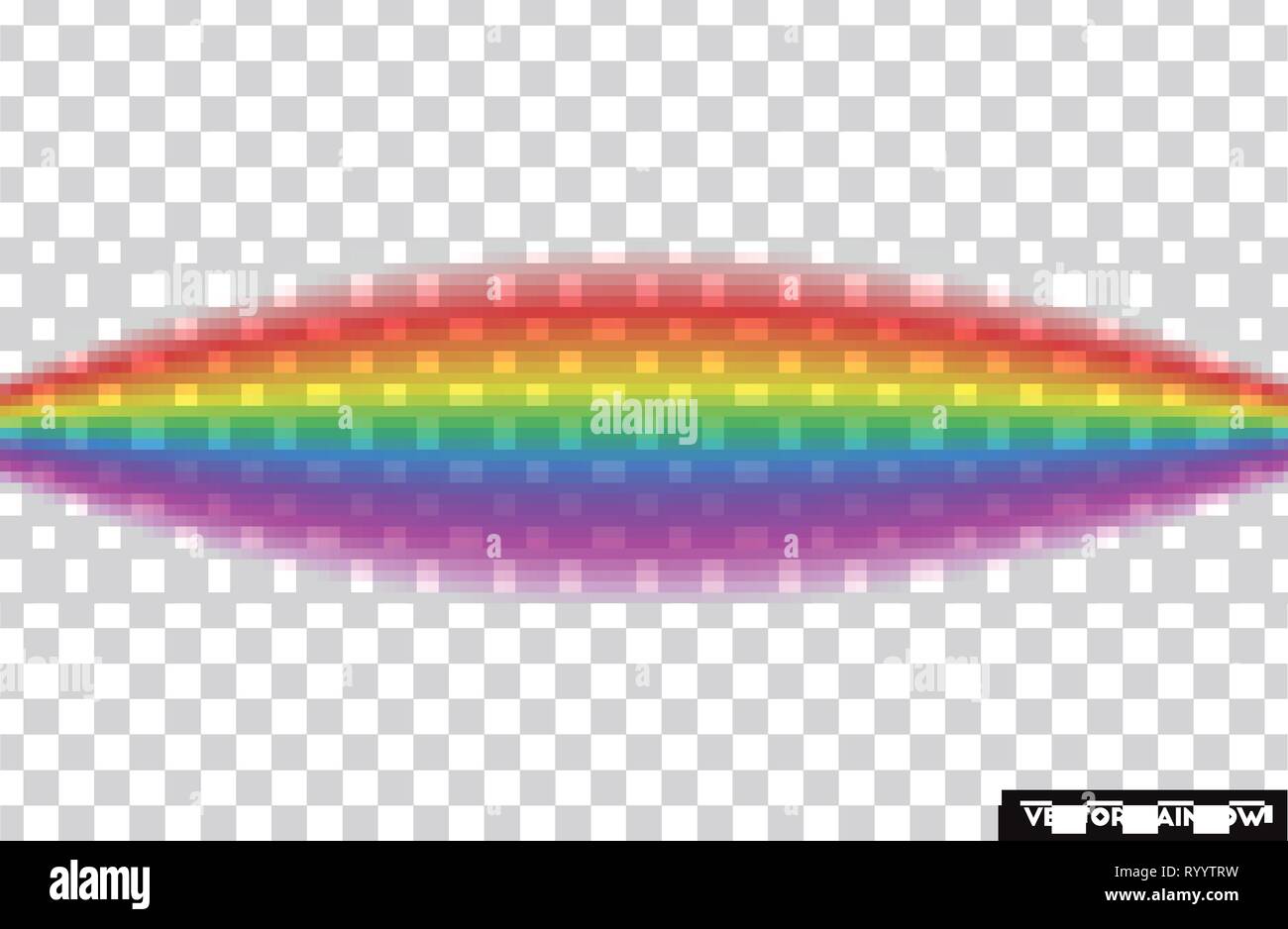 Transparent rainbow. Vector illustration. Realistic rainbow on ...