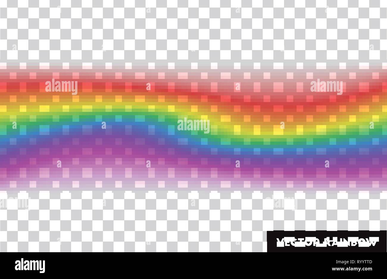 Transparent rainbow. Vector illustration. Realistic rainbow on ...