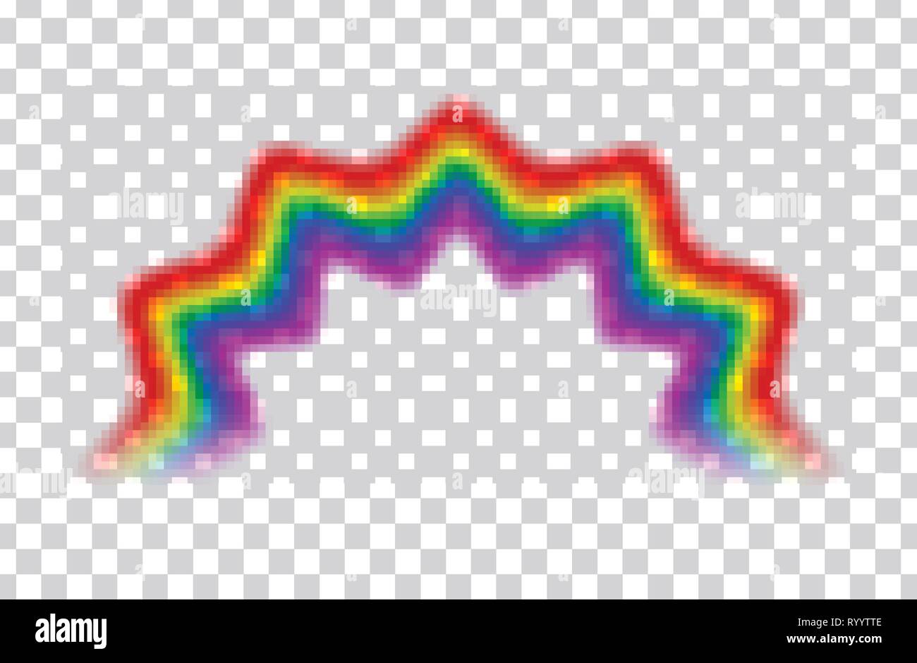 Transparent rainbow. Vector illustration. Realistic rainbow on ...