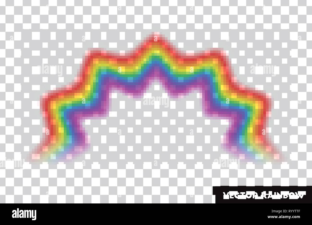 Transparent rainbow. Vector illustration. Realistic rainbow on ...