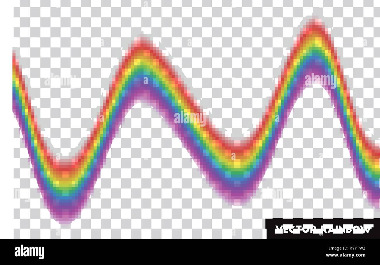 Transparent rainbow. Vector illustration. Realistic rainbow on transparent background Stock ...