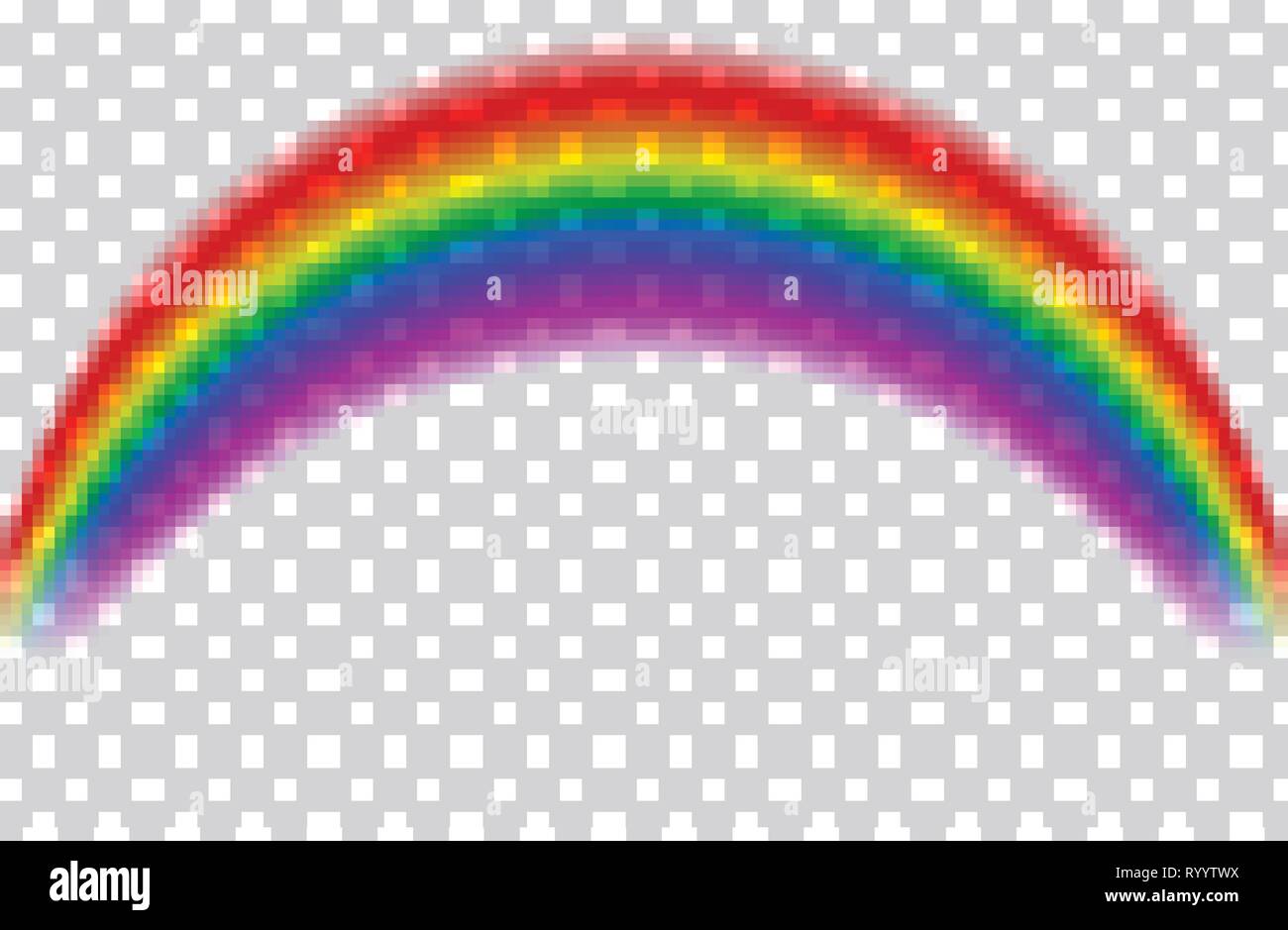 Transparent rainbow. Vector illustration. Realistic rainbow on transparent background Stock ...