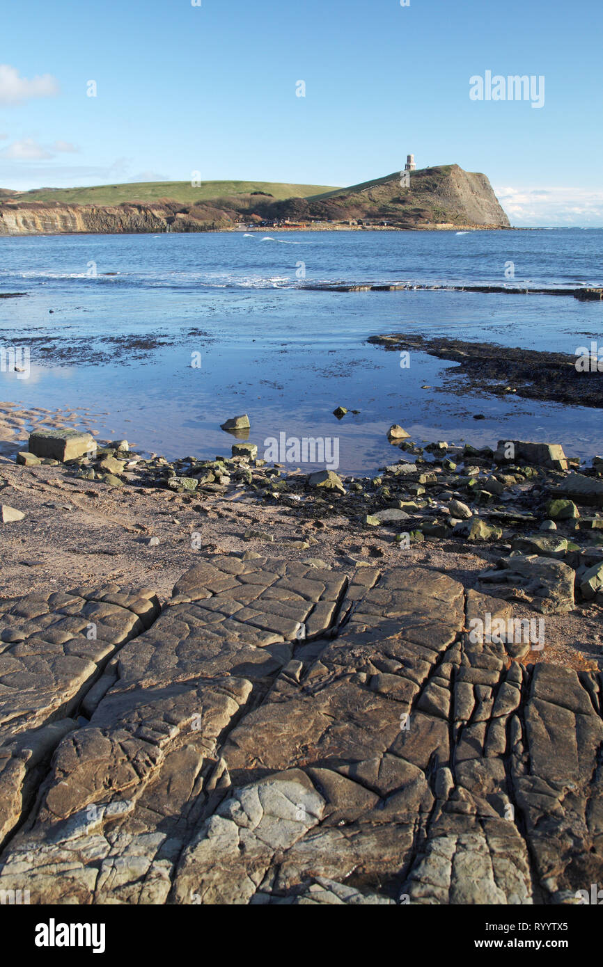 Kimmeridge Bay and Clavel Tower Jurassic coast Dorset England UK Stock ...